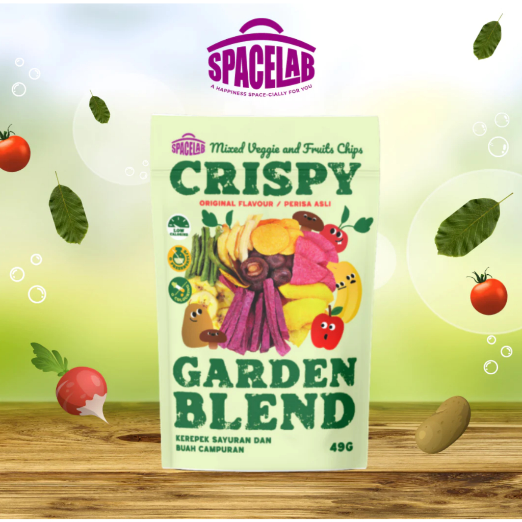 Space Lab Crispy Garden Blend Mixed Vegetable & Fruits Chips 49g ...