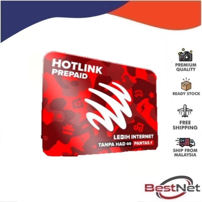 Hotlink Prepaid Unlimited Sim Card Unlimited Internet Unlimited Calls Unlimited Hotspot | Shopee ...