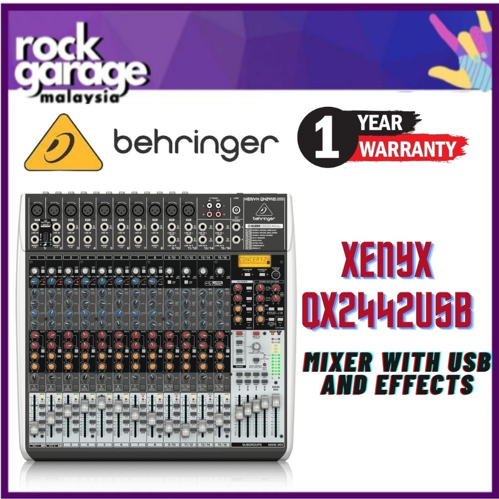 Behringer XENYX QX2442USB Mixer With USB And Effects ( XENYXQX2442USB ...