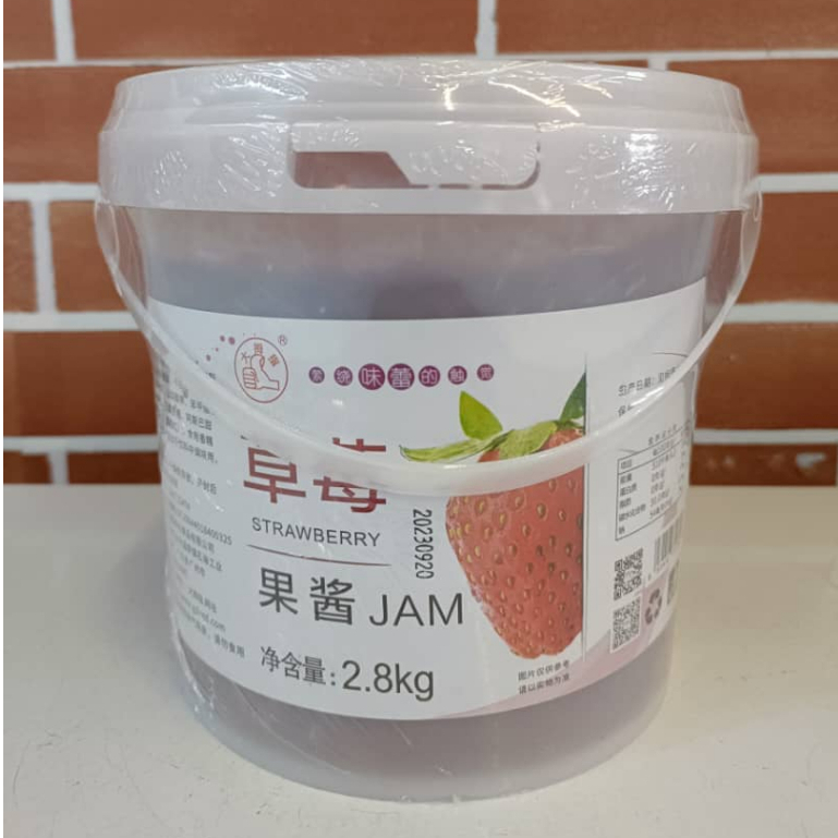 Strawberry Fruit Jam (2.8kg) Bubble Tea Yogurt Drink Can Use 草莓浓缩果酱 Jem ...