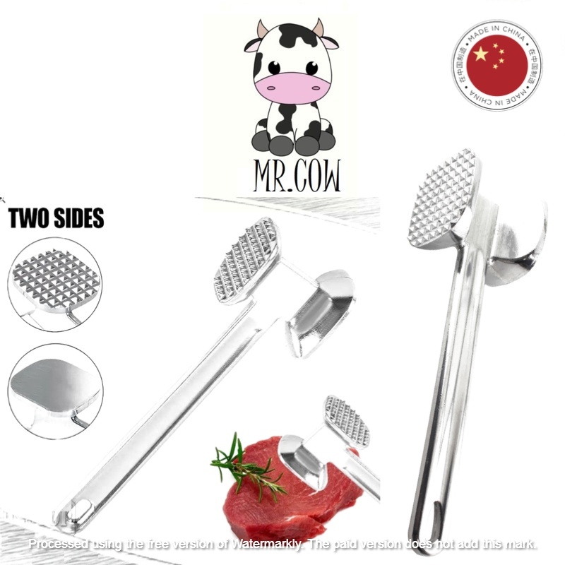 Meat Tenderizer Hammer With Comfortable Grip Handle Dual Side Mallet