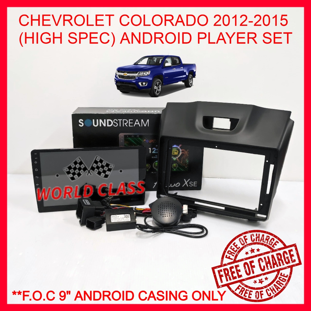 CHEVROLET COLORADO 2012-2015 (HIGH SPEC) 9" SOUNDSTREAM ANDROID IPS PLAYER FULL HD SCREEN WITH ...
