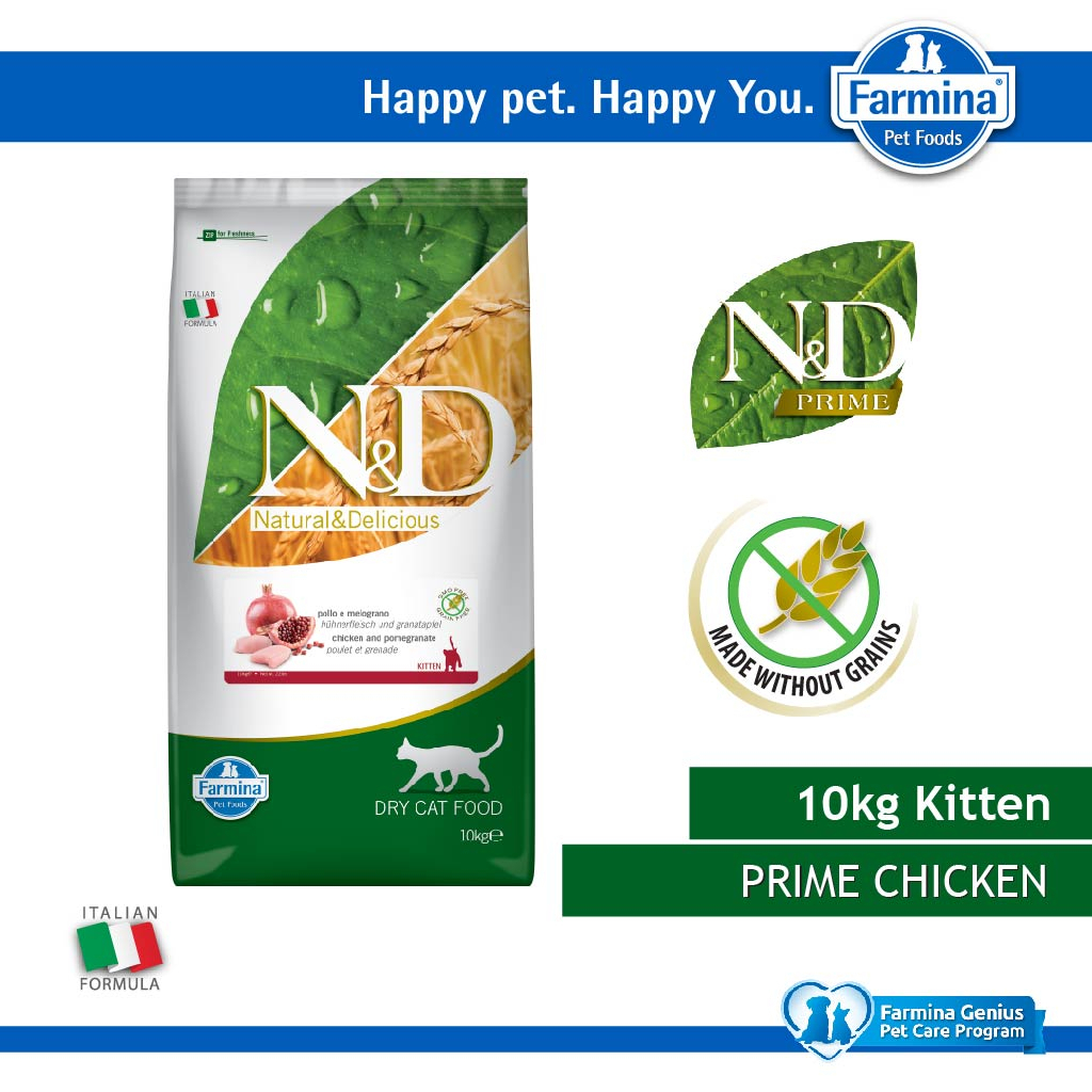 FARMINA N&D CAT PRIME CHICKEN & POMEGRANATE KITTEN (10KG) | Shopee Malaysia