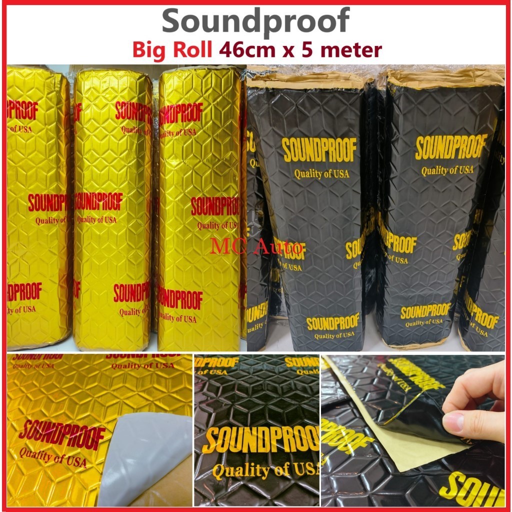 👍🏻5meter👍🏻 Car SoundProof 1roll Sound Proofing Insulation Heat Mat ...