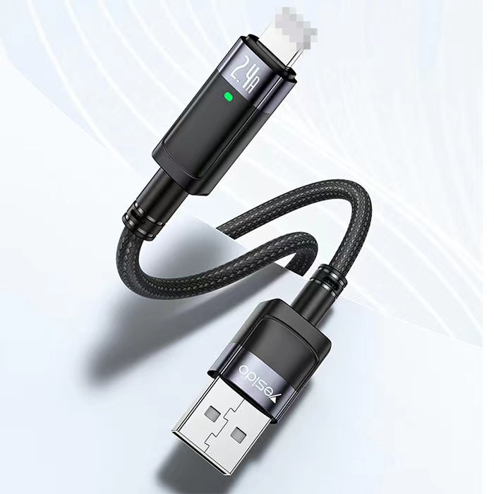 YESIDO CA123L Auto Power Off 2.4A Type-C USB Data Cable Super Fast ...