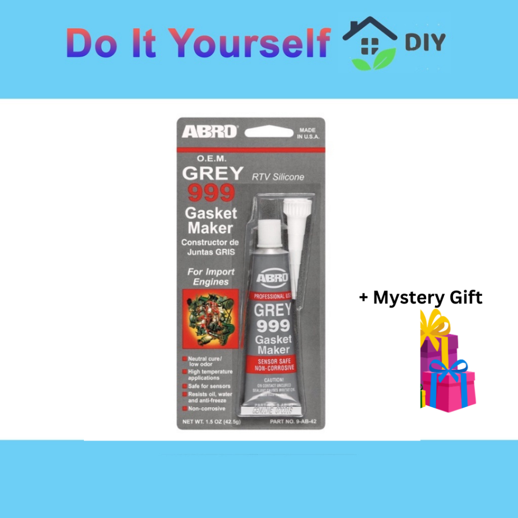 Abro Grey 999 RTV Silicone Gasket Maker (S Size) - MADE IN USA ...