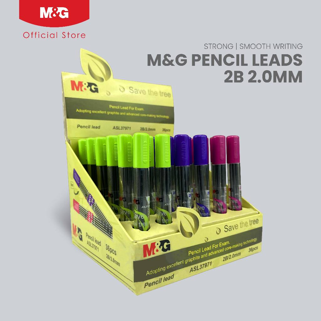 M&G Pencil Leads 2B (2.0mm) – Break Proof, Long Lasting, Ideal for ...