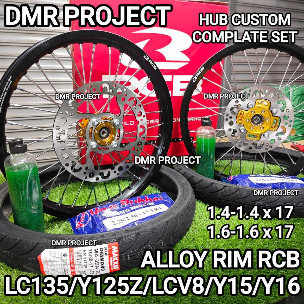 RCB HUB CUSTOM COMPLATE SET Y15/Y16/LC135/Y125Z/LCV8 ALLOY RIM RCB HUB ...