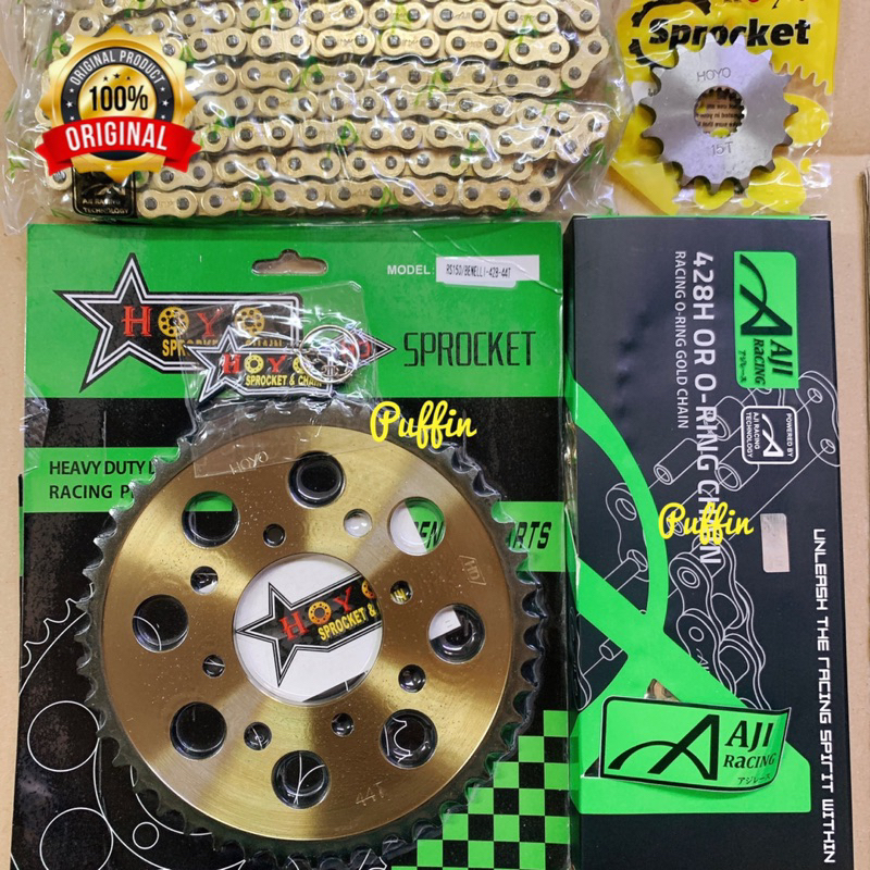 BENELLI RFS 150 Sprocket Set Harden Steel Gold Sprocket + AJI Racing ...