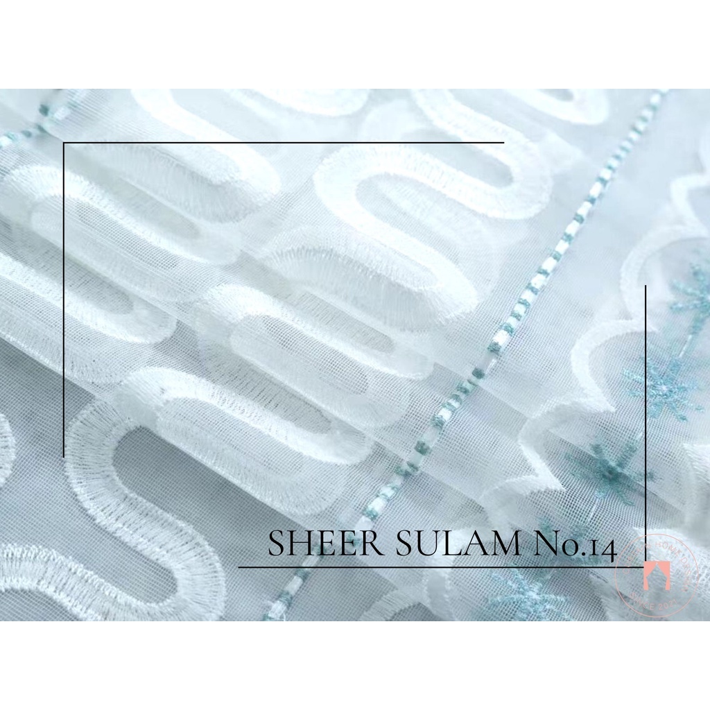 25/7 LTD| Sheer Sulam Day curtain Langsir Jarang Laluan Dapur, sliding ...
