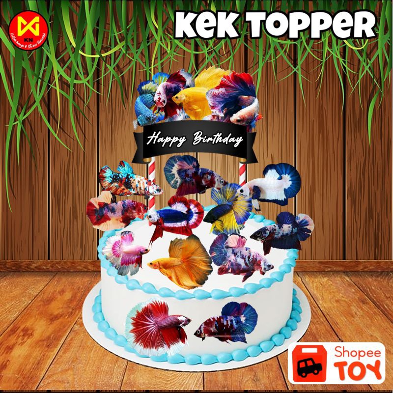 Kek Topper Ikan Laga Betta Fish | Shopee Malaysia