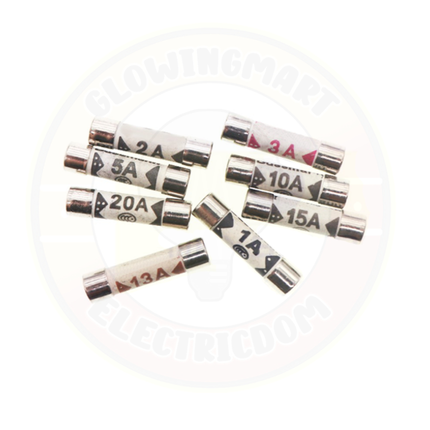 Ceramic Fuse 1PCS UK Plug Top Fuse 3A/5A/10A/13A/15A (6MM x 25MM ...