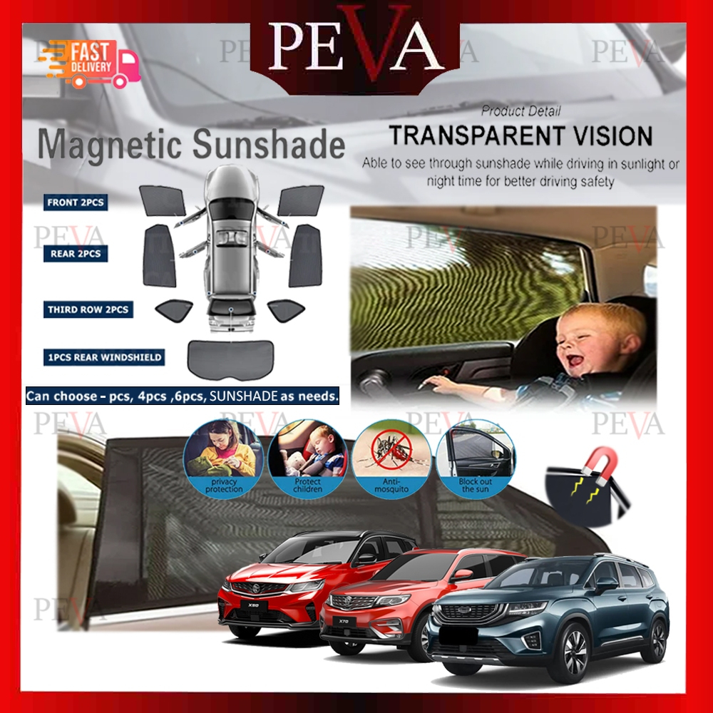Proton X50 X70 X90 Magnetic Sunshade Car Window Windscreen Strong ...