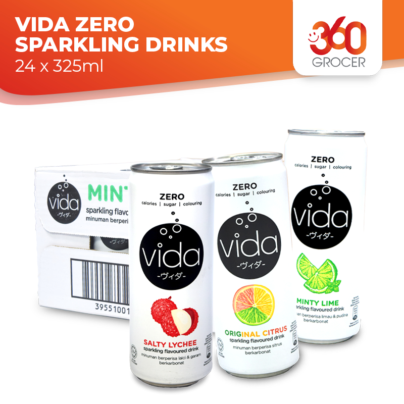 VIDA ZERO SPARKLING DRINKS - 24 x 325ML | Shopee Malaysia