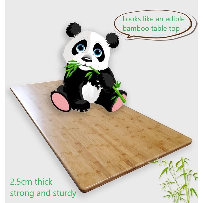 Wooden Tabletops Solid Bamboo Wood Desktop Board Storage Baseboard ...
