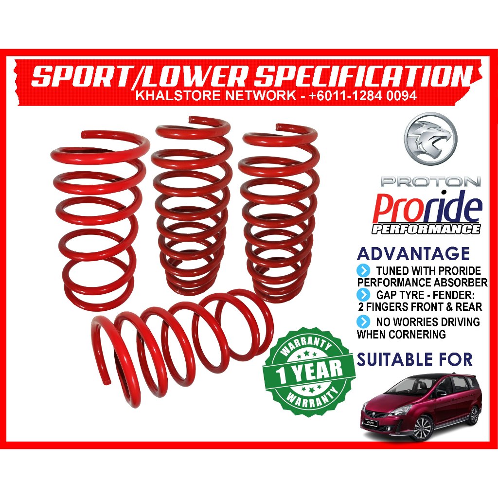 Proride Exora 1.6L Sport Spring Performance CPS CFE Turbo Lowered ...