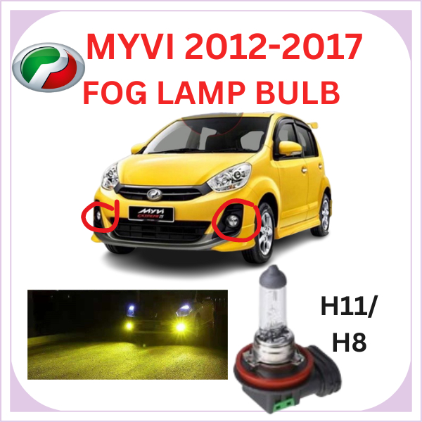 PERODUA MYVI LAGI BEST 2012-2017 SPORT LIGHT/FOG LAMP BULB H8/H11 CAR ...