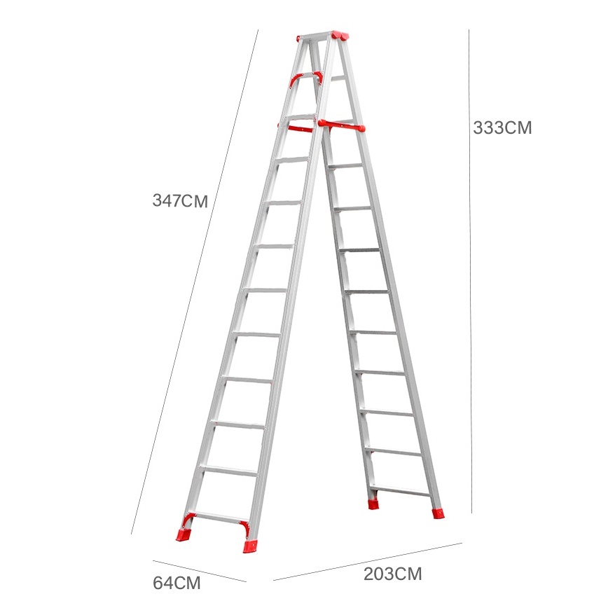 Free Shipping Ladderman Extra Tall Aluminium Double Sided Ladder Multi ...