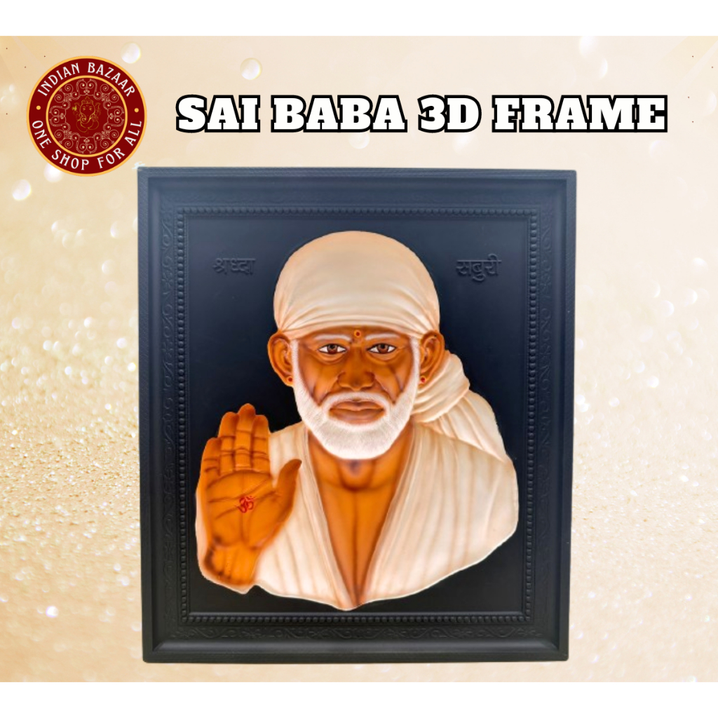 SAI BABA 3D FRAME WITH MOVING EYES- 12 inch X 15 inch | Shopee Malaysia
