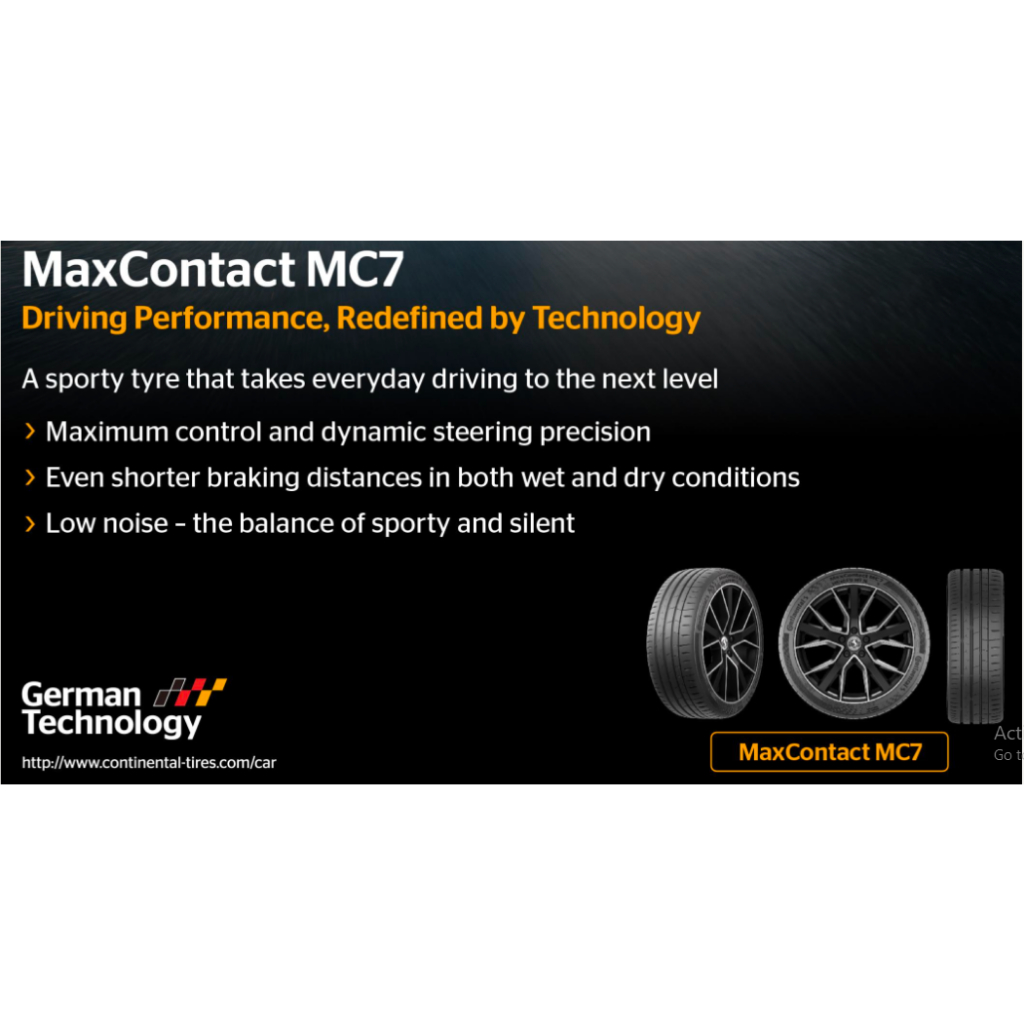 16 17 18 19 20 21 inch Continental MaxContact 7 MC7 Tyre (FREE ...