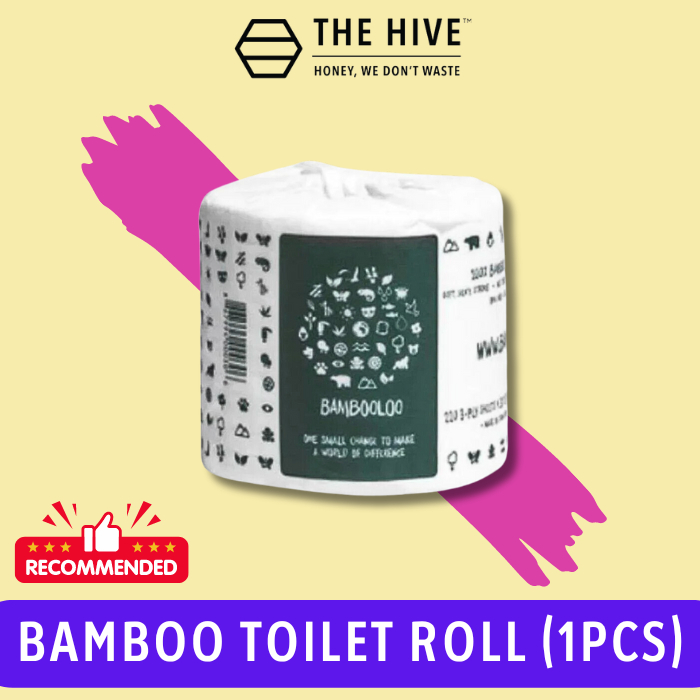 BAMBOOLOO 100% Bamboo Single Toilet Roll (200 sheet, 3-ply) | 100% ...