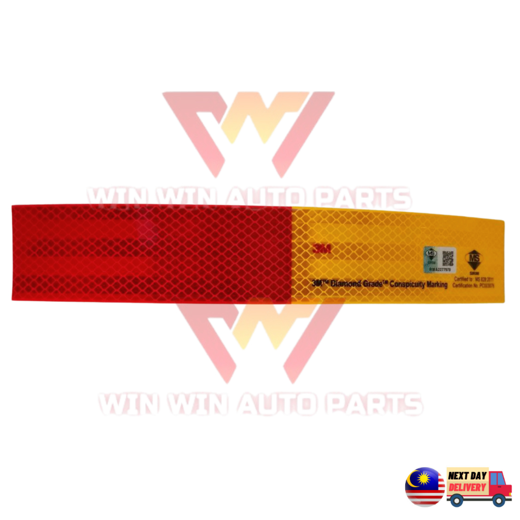 3M ORIGINAL PELAKAT LORI 30CM X 5CM LORRY REFLECTIVE STICKER W/SIRIM ...