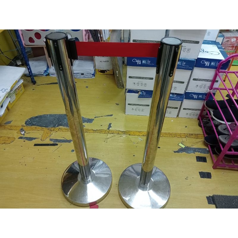 Stainless Steel Retractable Belt Queue Up Stand 2 Meter (1 POLE) Q-up ...