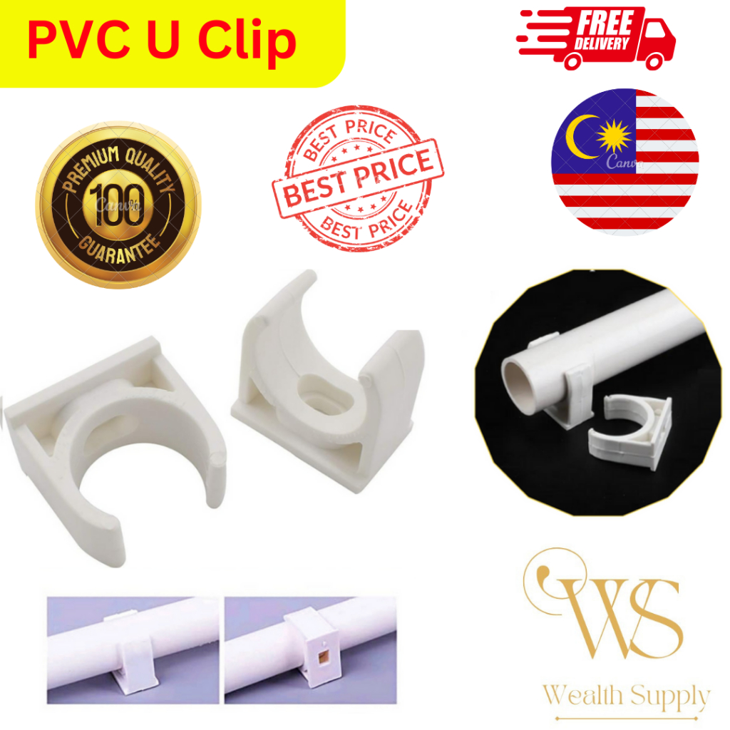 PVC Spring Clip Saddle U CLIP 20MM / 25MM | Shopee Malaysia