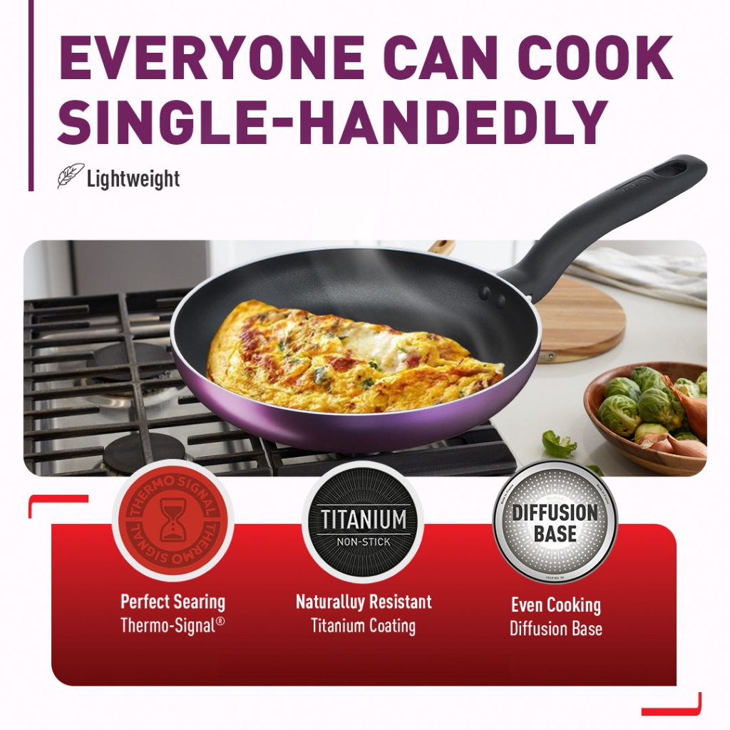 Tefal Cooking Source 3pcs Set (Frypan (24cm) + Saucepan (18cm) + Glass ...