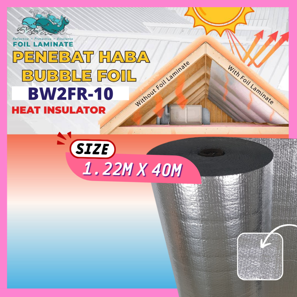 FOIL LAMINATE BW2FR-10 Penebat Haba Bumbung Kuat & Tahan Koyak Foil ...