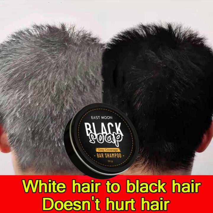 Sabun Hitam Rambut Natural Darkening Soap Shampoo Bar Soap Black Hair ...
