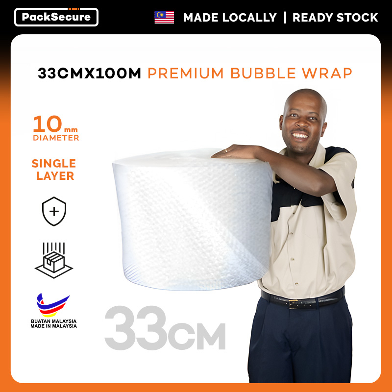 Bubble Wrap Single Layer Double Layer 33cm x 100m 泡泡纸 泡泡膜 0.3m x 100m ...