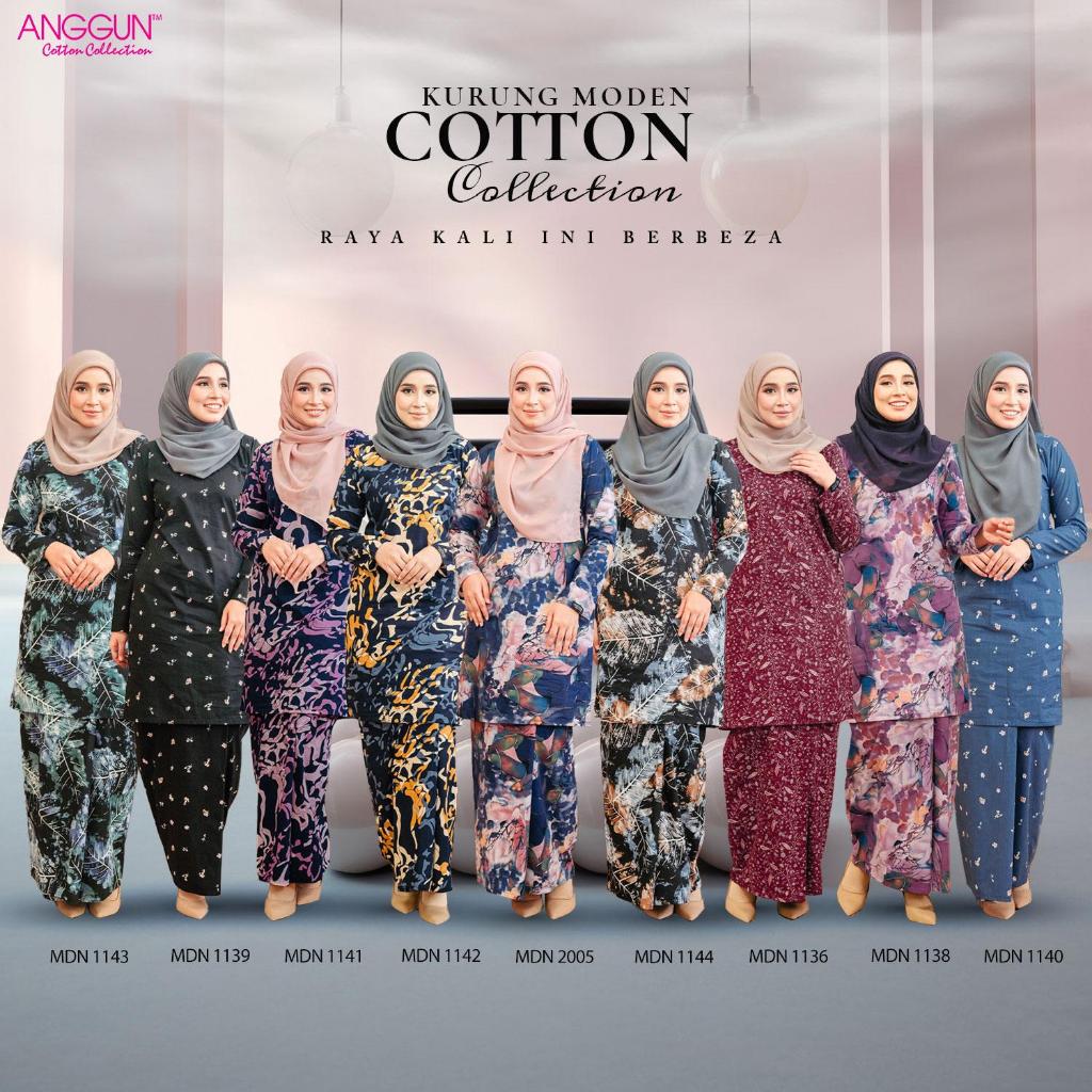 ANGGUN COTTON Baju Kurung Moden Batch 1 Material Cotton | Shopee Malaysia