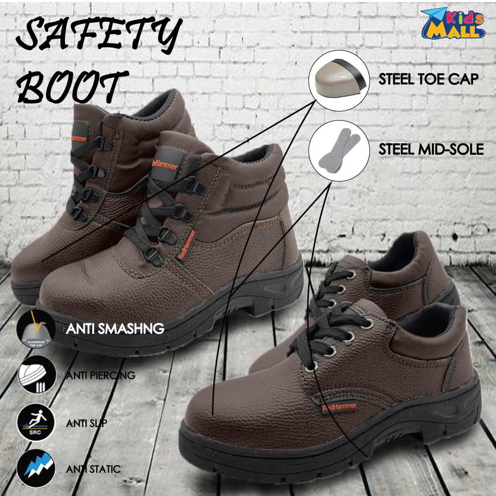 Safety Shoe Low Cut Middle Cut Steel Toe Cap Safety Shoes Boot Kasut Keselamatan | Shopee Malaysia