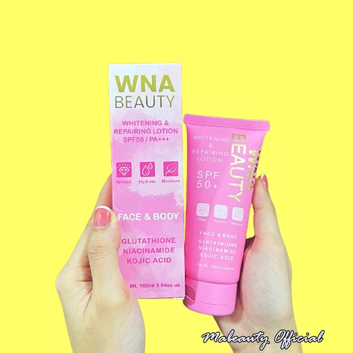 WNA WHITENING & REPAIRING LOTION SPF50 💯ORIGINAL HQ / PA++ FACE & BODY ...