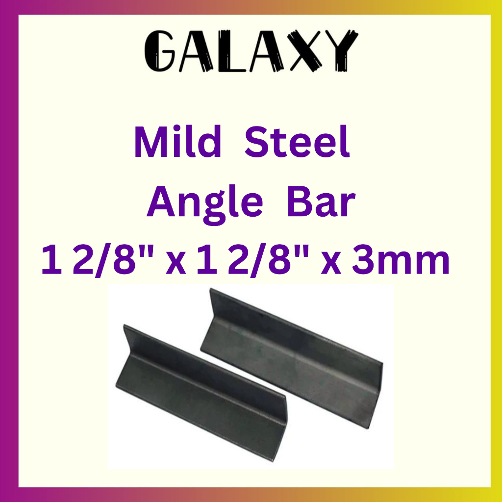 ANGLE BAR Mild Steel 1 2/8" x 1 2/8" x 3mm Thickness / Besi L Angle Bar ...