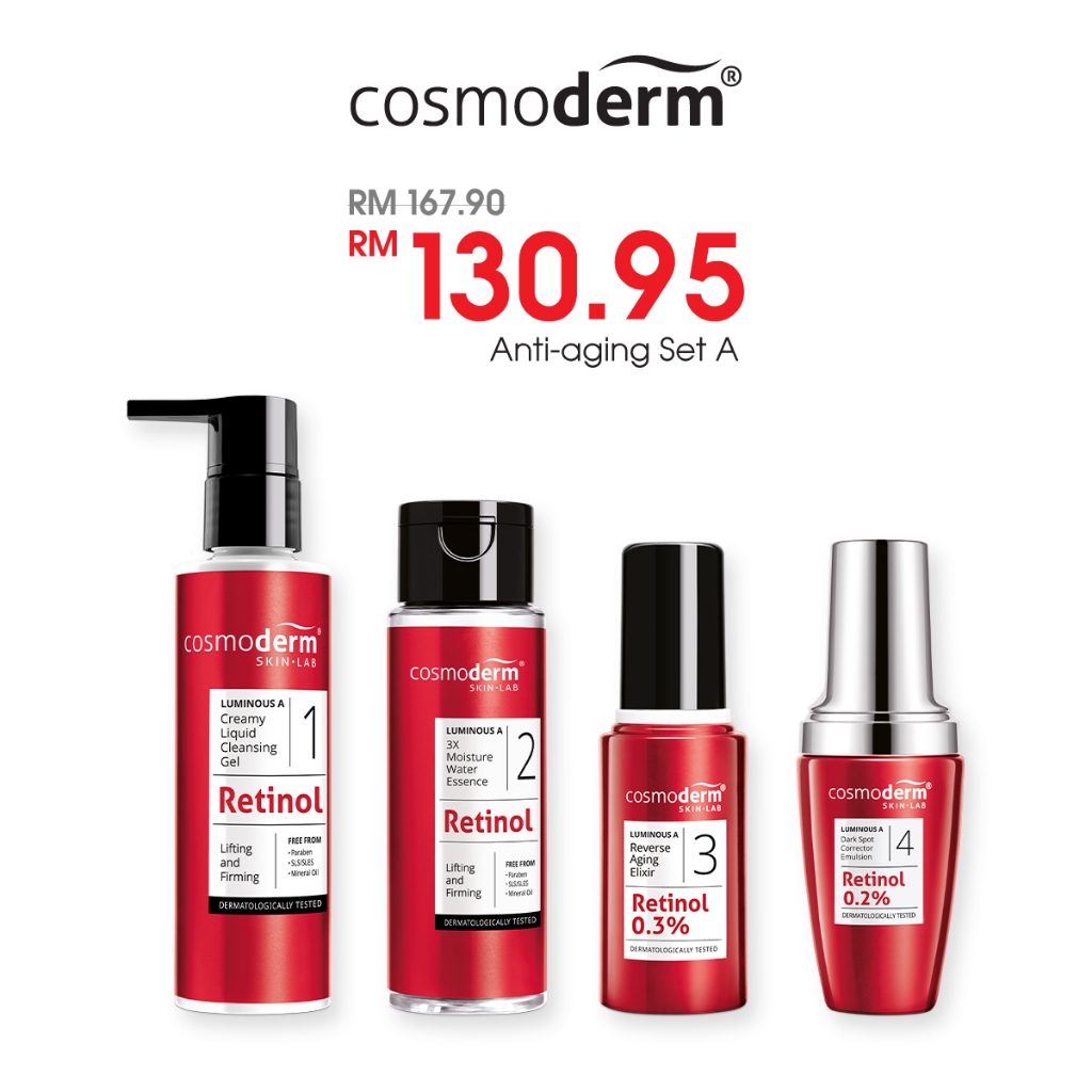Cosmoderm Luminous A Anti-Aging Set A | Shopee Malaysia