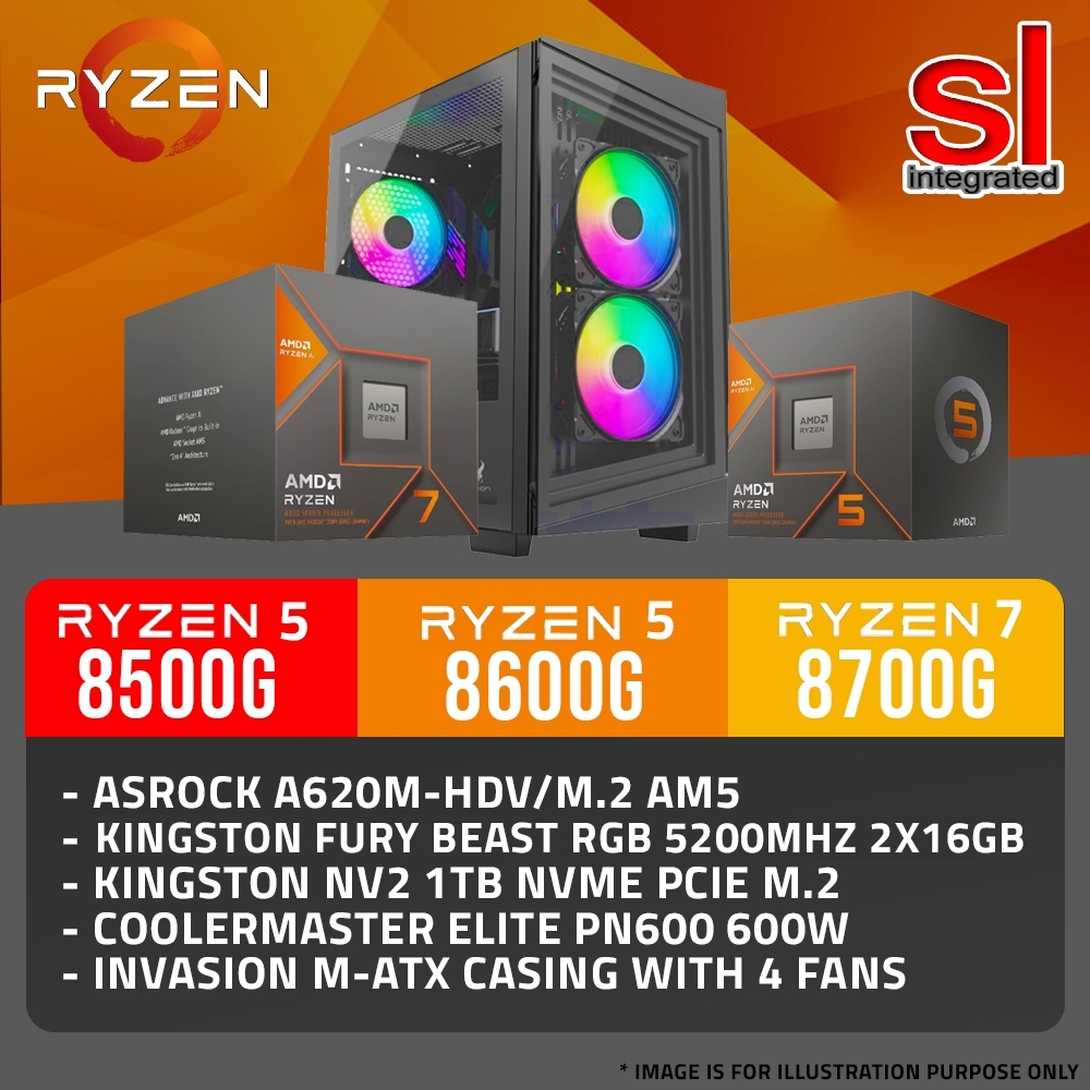 AMD Ryzen 8000G Series Processor Gaming PC Package (8500G / 8600G ...
