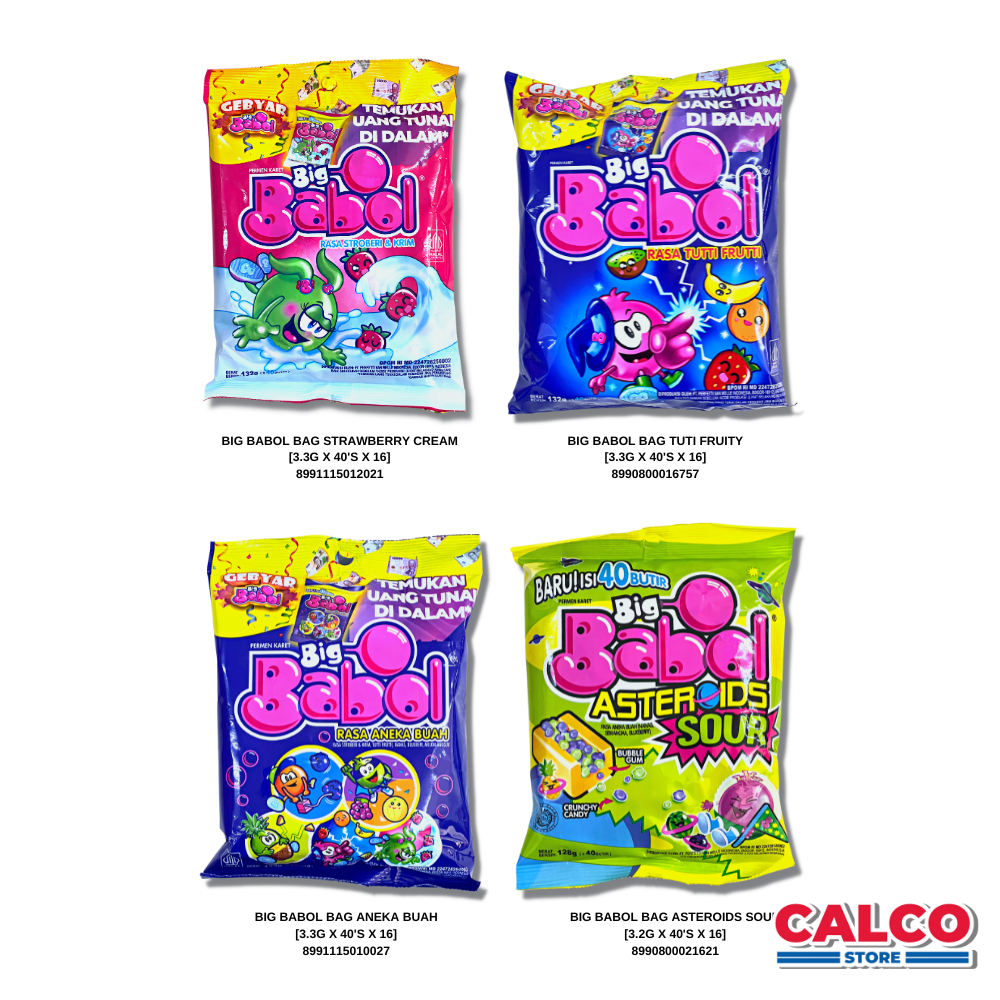 40pcs Big Babol Bubble Gum Rasa Assorted Halal | Shopee Malaysia
