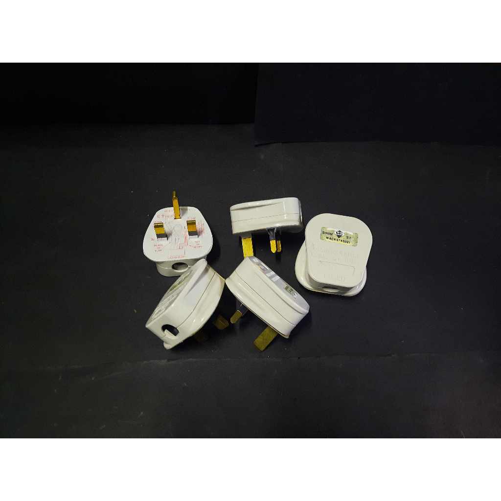 SIRIM 13A Plug Top/ 3 Pin Plug/ Fused Plug Top/ Kepala Plug Elektrik ...