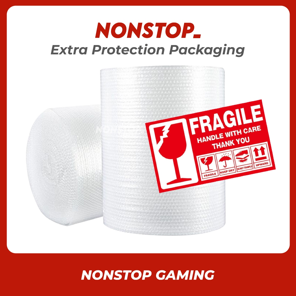 Extra Protection Packaging Double Wrapped Bubble Wrap Fragile Sticker ...
