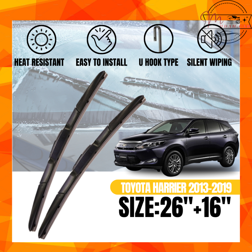 1 SET WIPER BLADE CAR WINDSHIELD WIPER FOR TOYOTA HARRIER 2013-2019 (26 ...