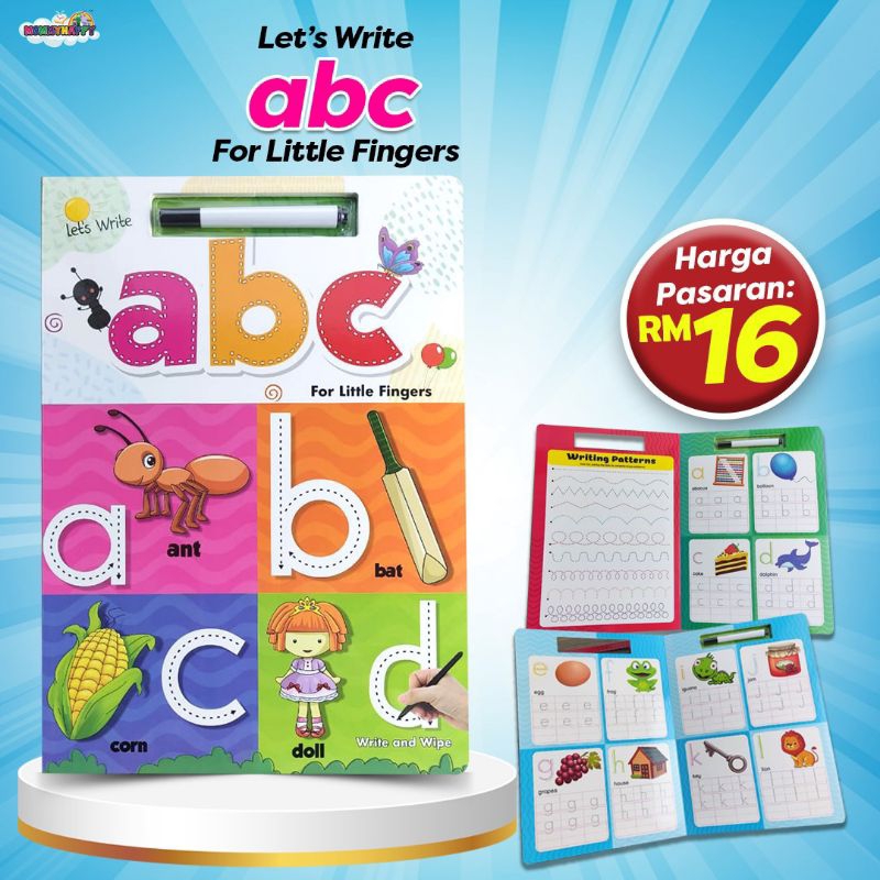 LETS WRITE BOOK abc FOR LITTLE FINGERS (LOWERCASE) | Shopee Malaysia
