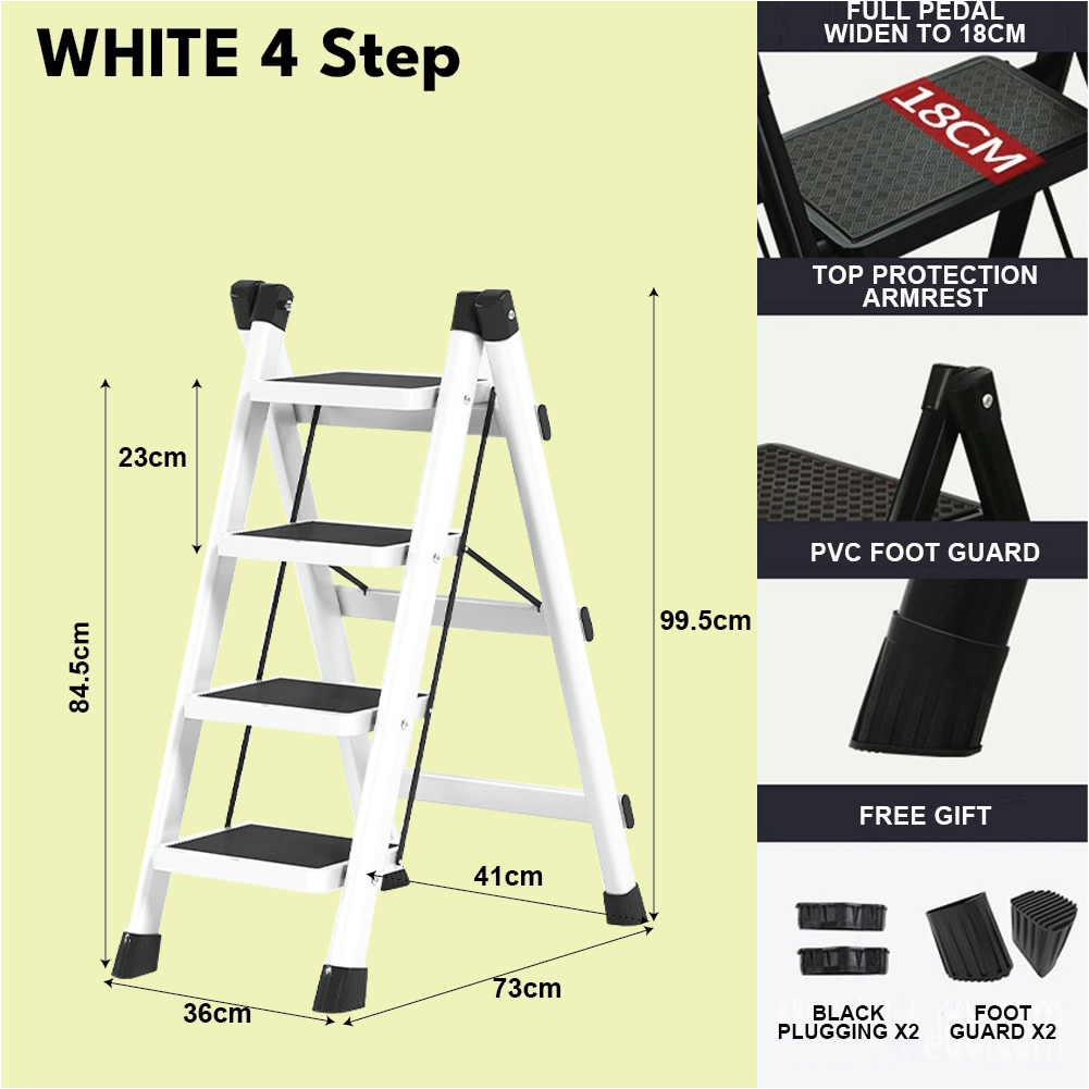 Tangga Lipat Ladder Heavy Duty Foldable Ladder Stool 2 in 1 Household 3 ...