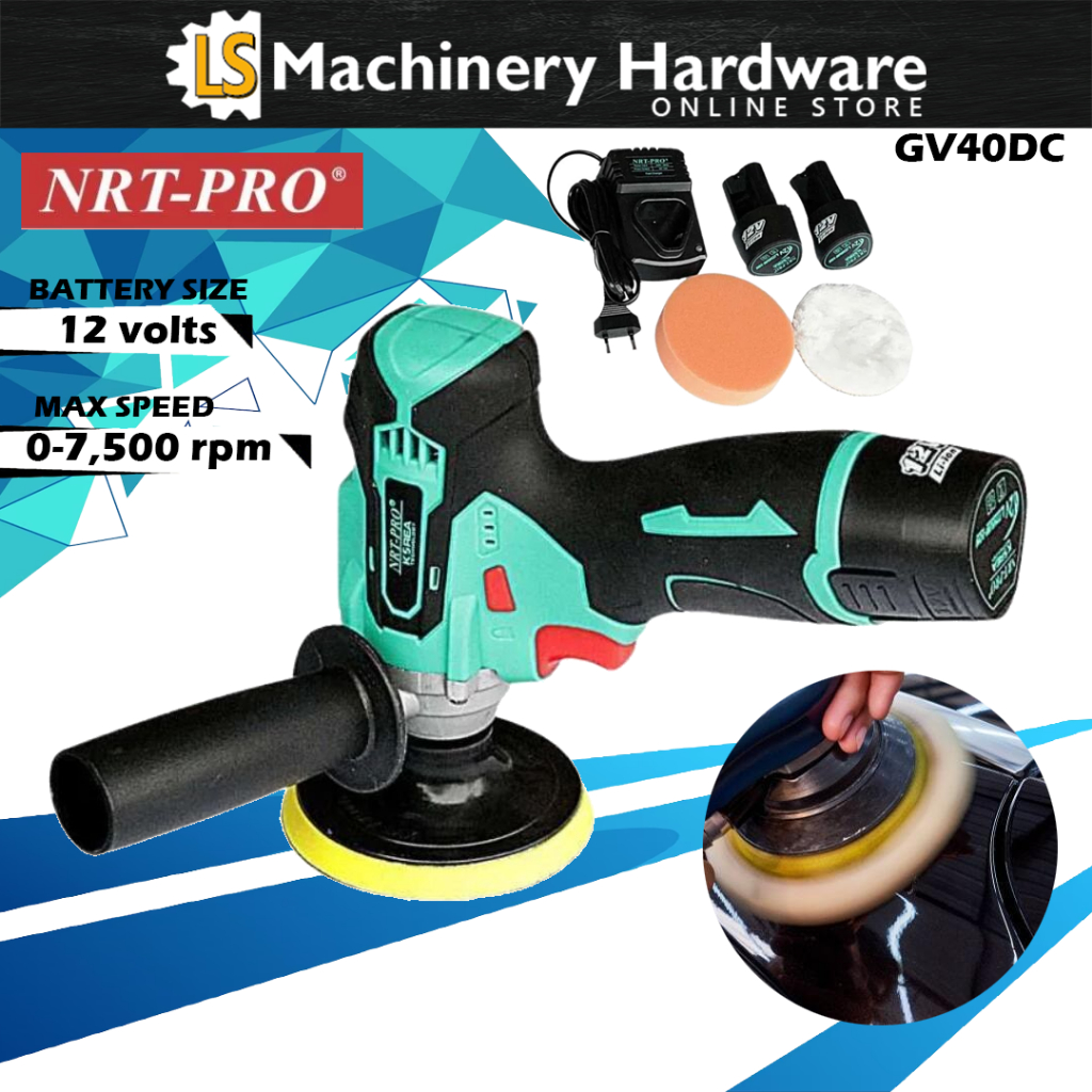 NRT PRO 12V Cordless Polisher 4" Car Polishing Machine GV40DC - 6 ...