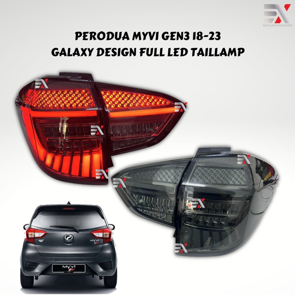 PERODUA MYVI GEN3 / FACELIFT 18-23 LED TAILLAMP - GALAXY DESIGN ...
