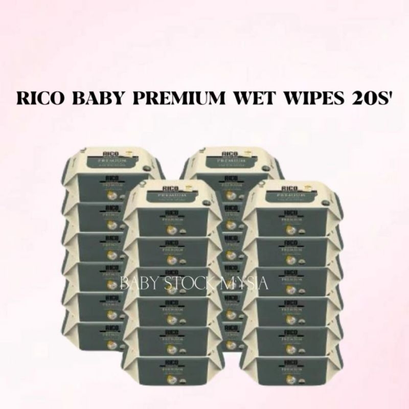 Rico Baby Premium Wet Wipes 20’ | Shopee Malaysia