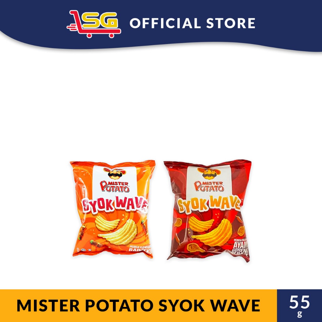 SG | Mister Potato Syok Wave BBQ/Fiery Fried Chicken (55g) | Shopee ...