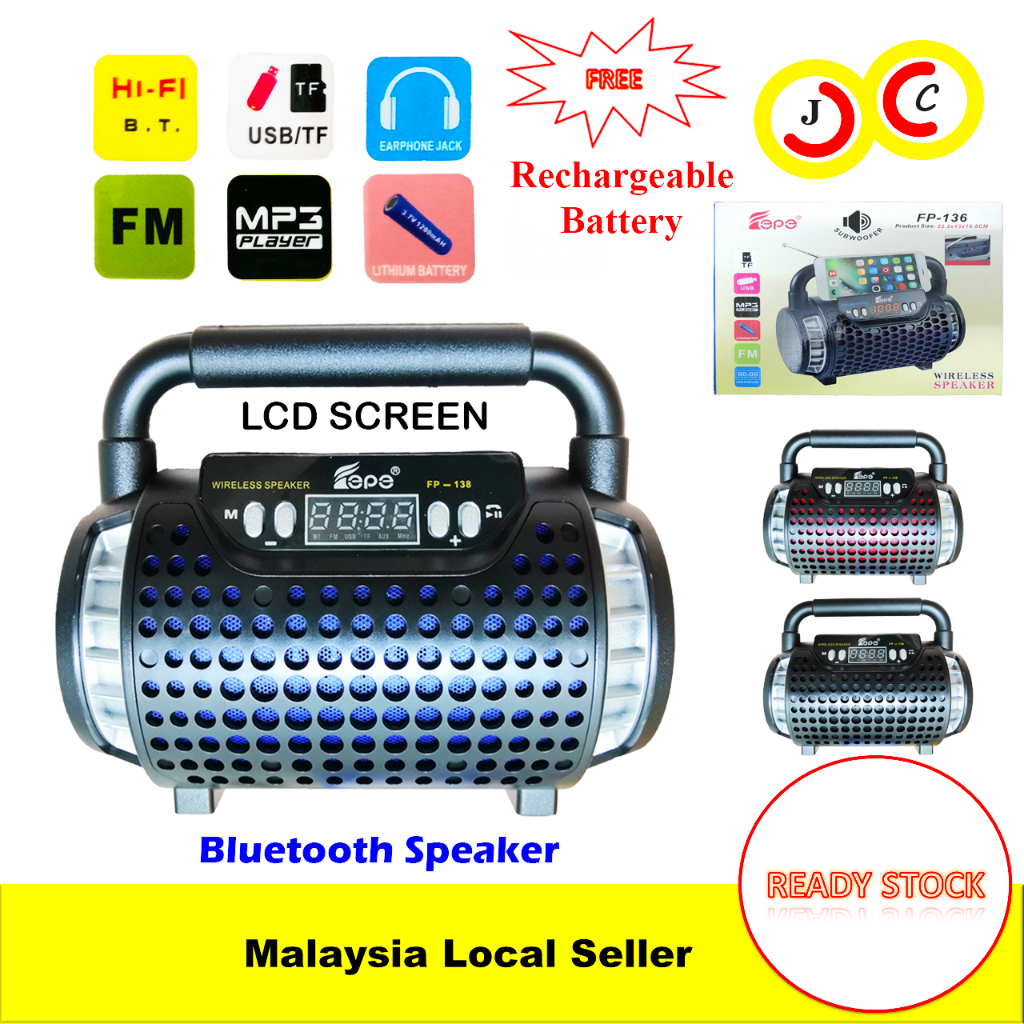 Professional Portable Rechargeable Digital Radio FM Bluetooth Speaker ...
