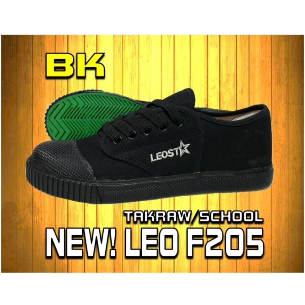 [ORIGINAL LEOSTAR][SIZE 28-45] Kids Takraw Shoe Kasut Takraw Budak Kasut Sekolah Hitam Black ...
